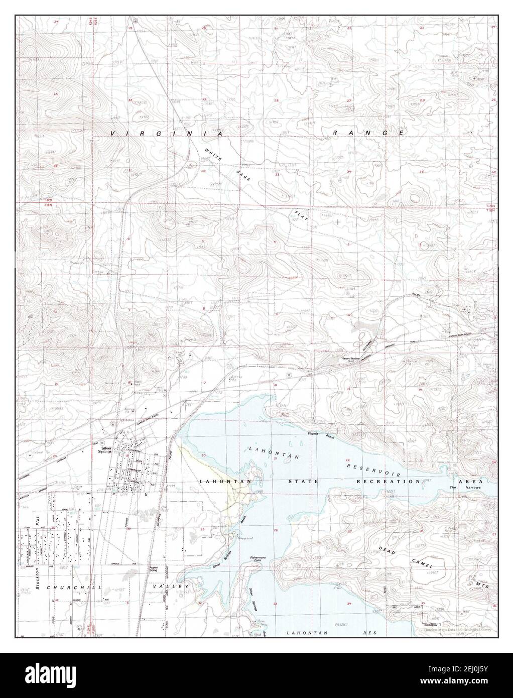 Silver Springs North, Nevada, map 1985, 1:24000, United States of ...