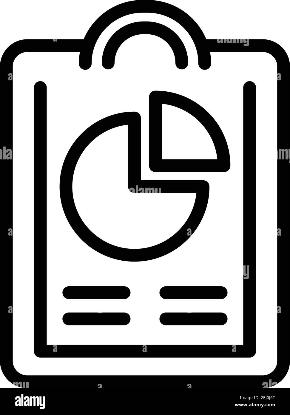 Clipboard report icon. Outline clipboard report vector icon for web ...