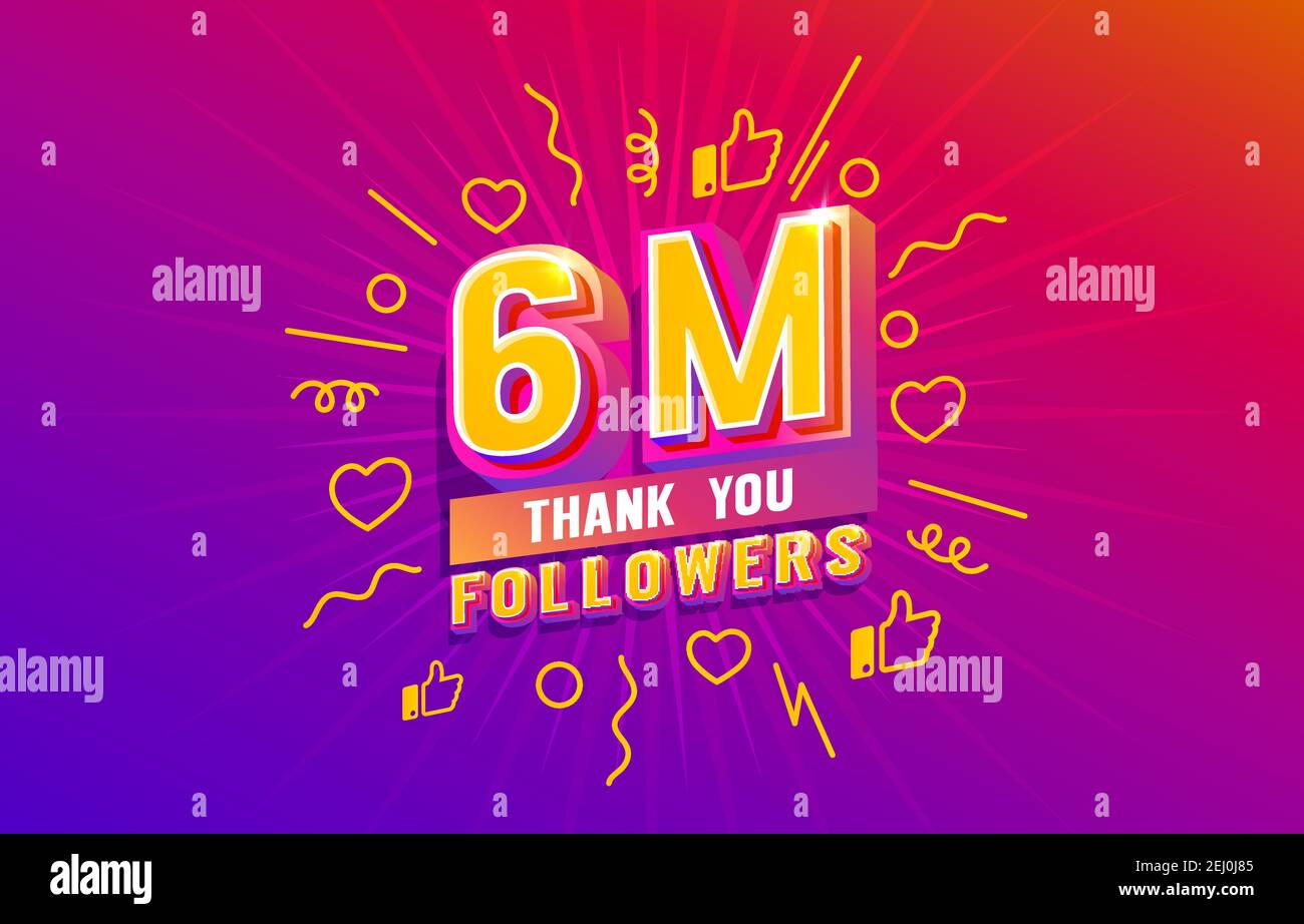 6m follower hi-res stock photography and images - Alamy