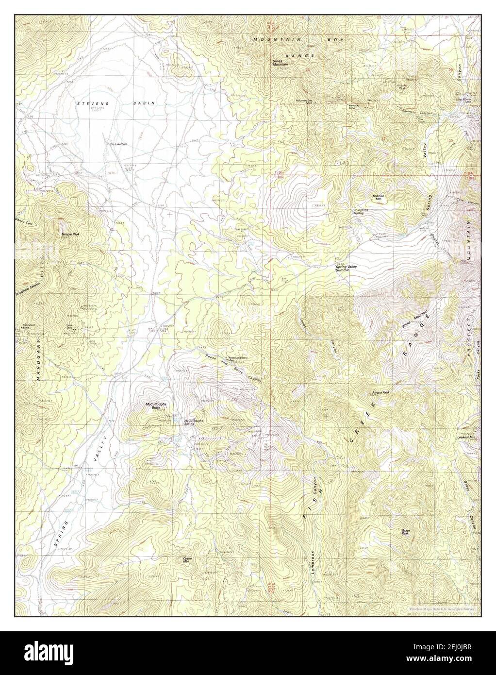 Spring Valley Summit, Nevada, map 1990, 1:24000, United States of ...