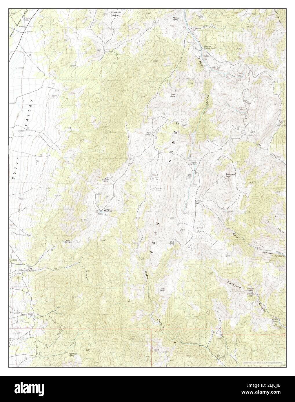 Telegraph Peak, Nevada, map 1982, 1:24000, United States of America by ...