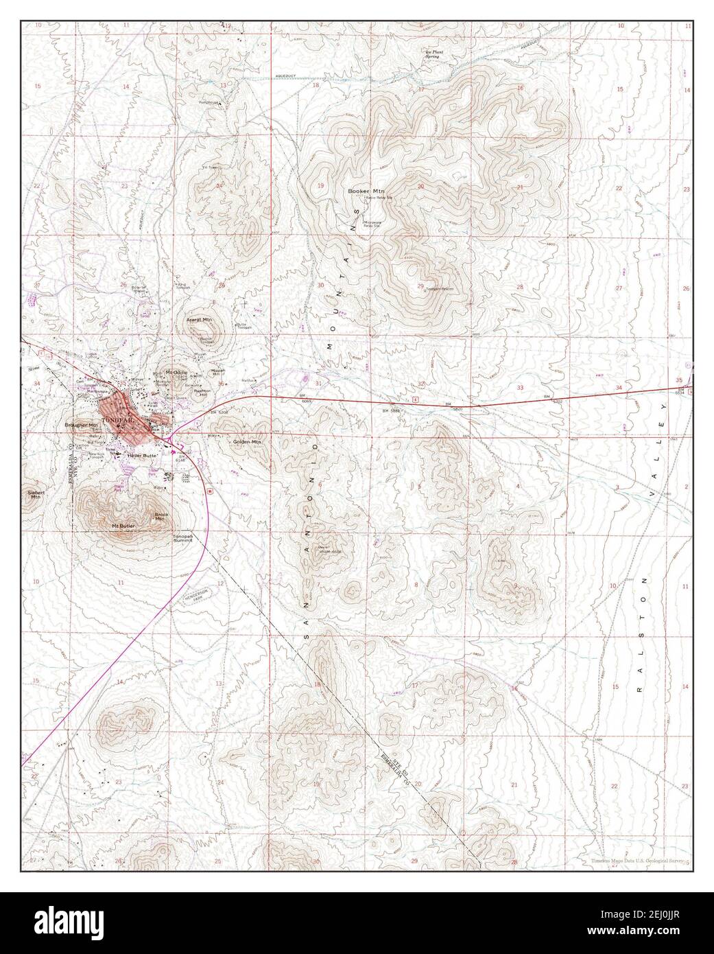 Tonopah, Nevada, map 1960, 1:24000, United States of America by ...