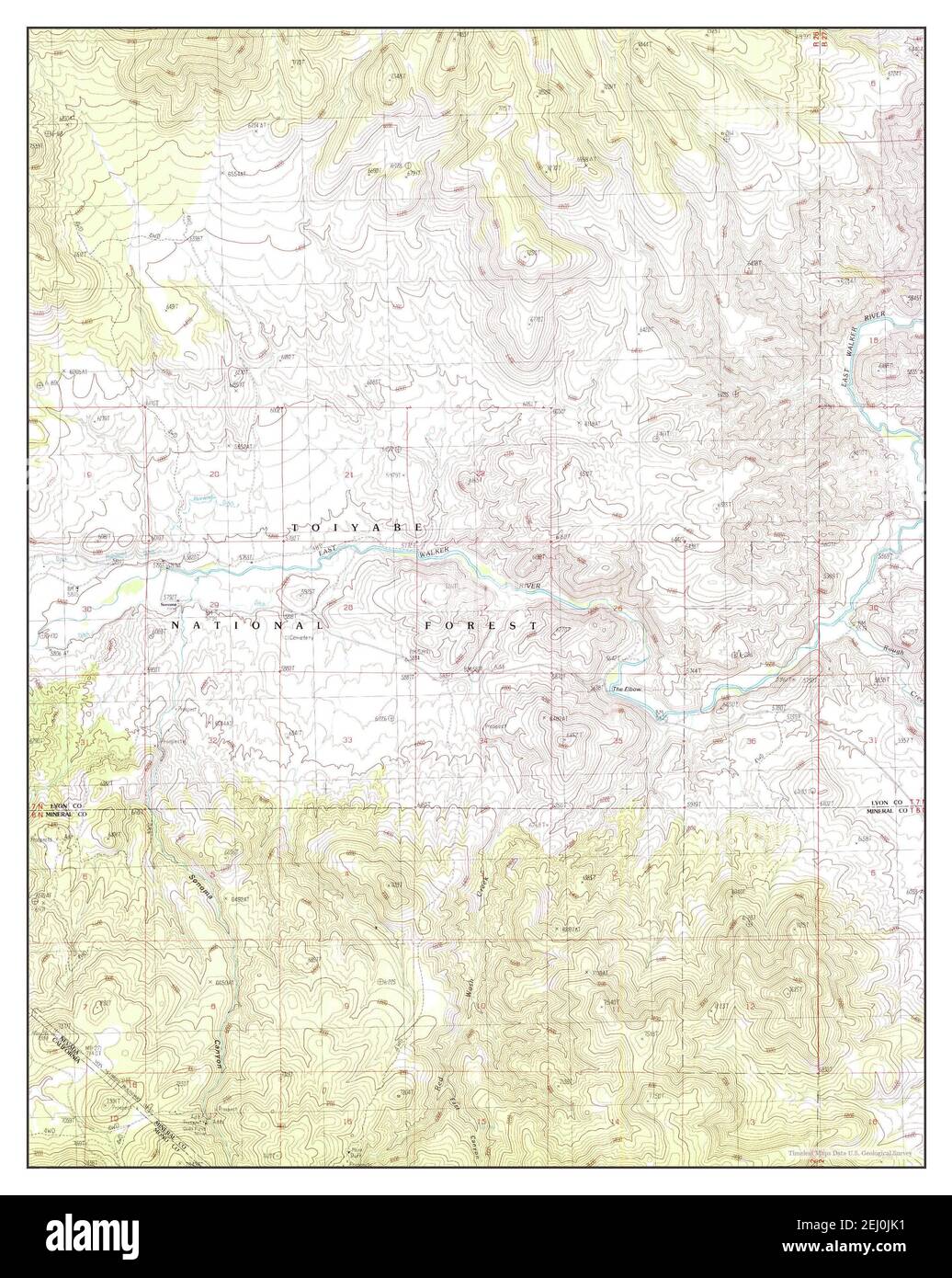 The Elbow, Nevada, map 1989, 1:24000, United States of America by ...