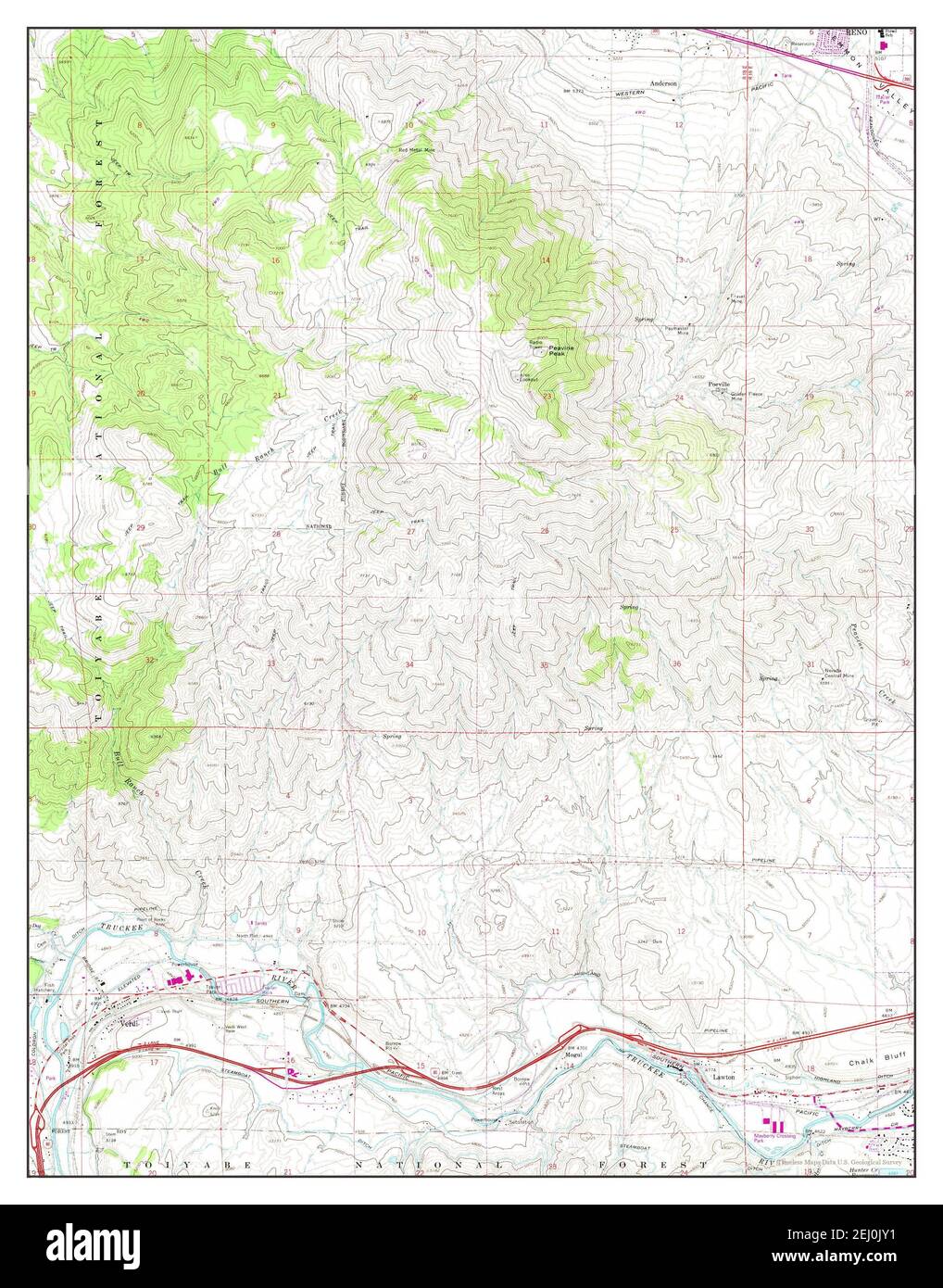 Verdi, Nevada, map 1967, 1:24000, United States of America by Timeless ...