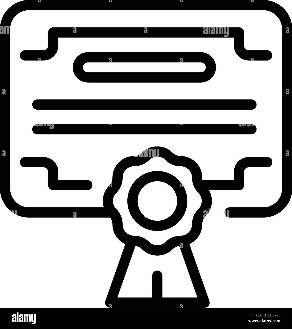 Market certificate icon. Outline market certificate vector icon for web ... Market certificate icon. Outline market certificate vector icon for web ...