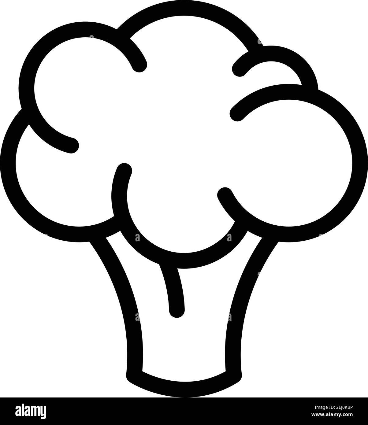 Bio broccoli icon. Outline bio broccoli vector icon for web design ...