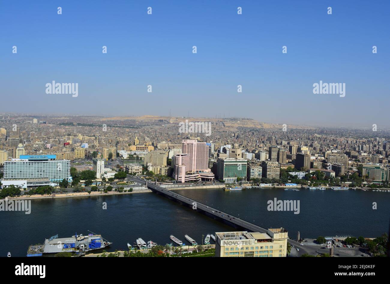 Aerial view of Cairo Egypt cityscape , panoramic view of Cairo and ...
