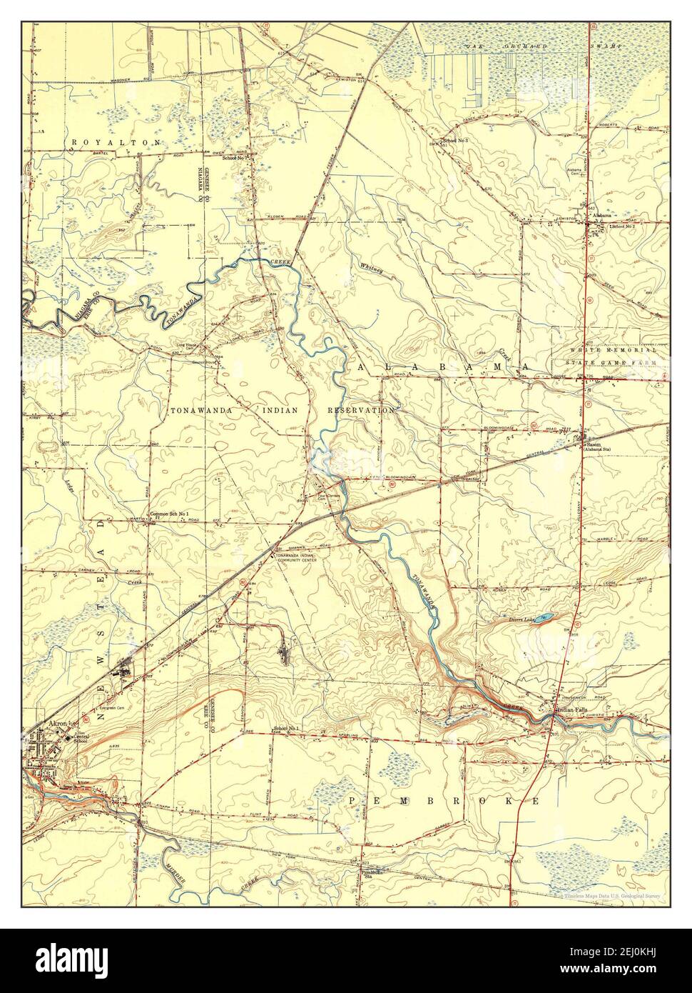 Vintage map of akron hi-res stock photography and images - Alamy