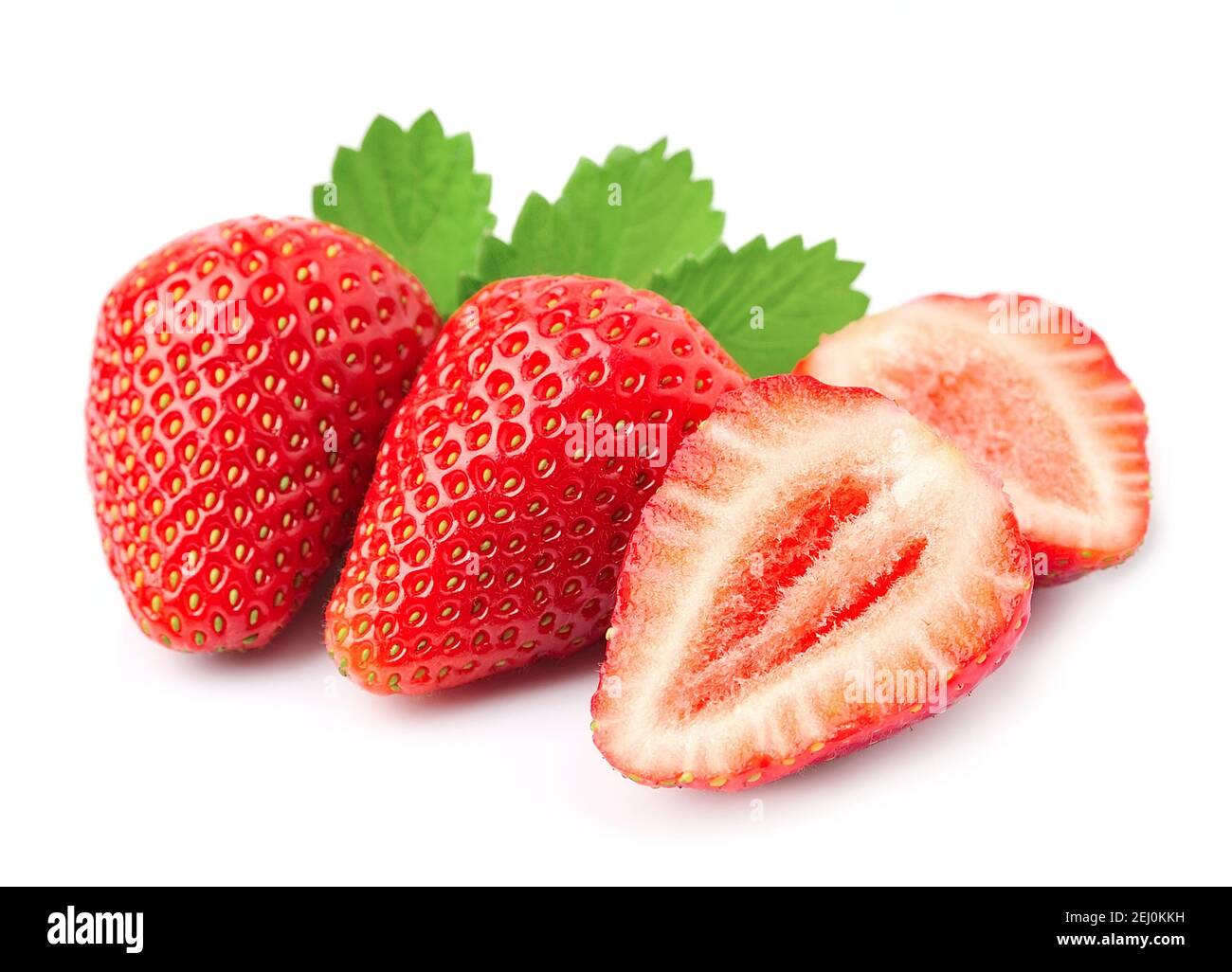 strawberry on white background Stock Photo - Alamy