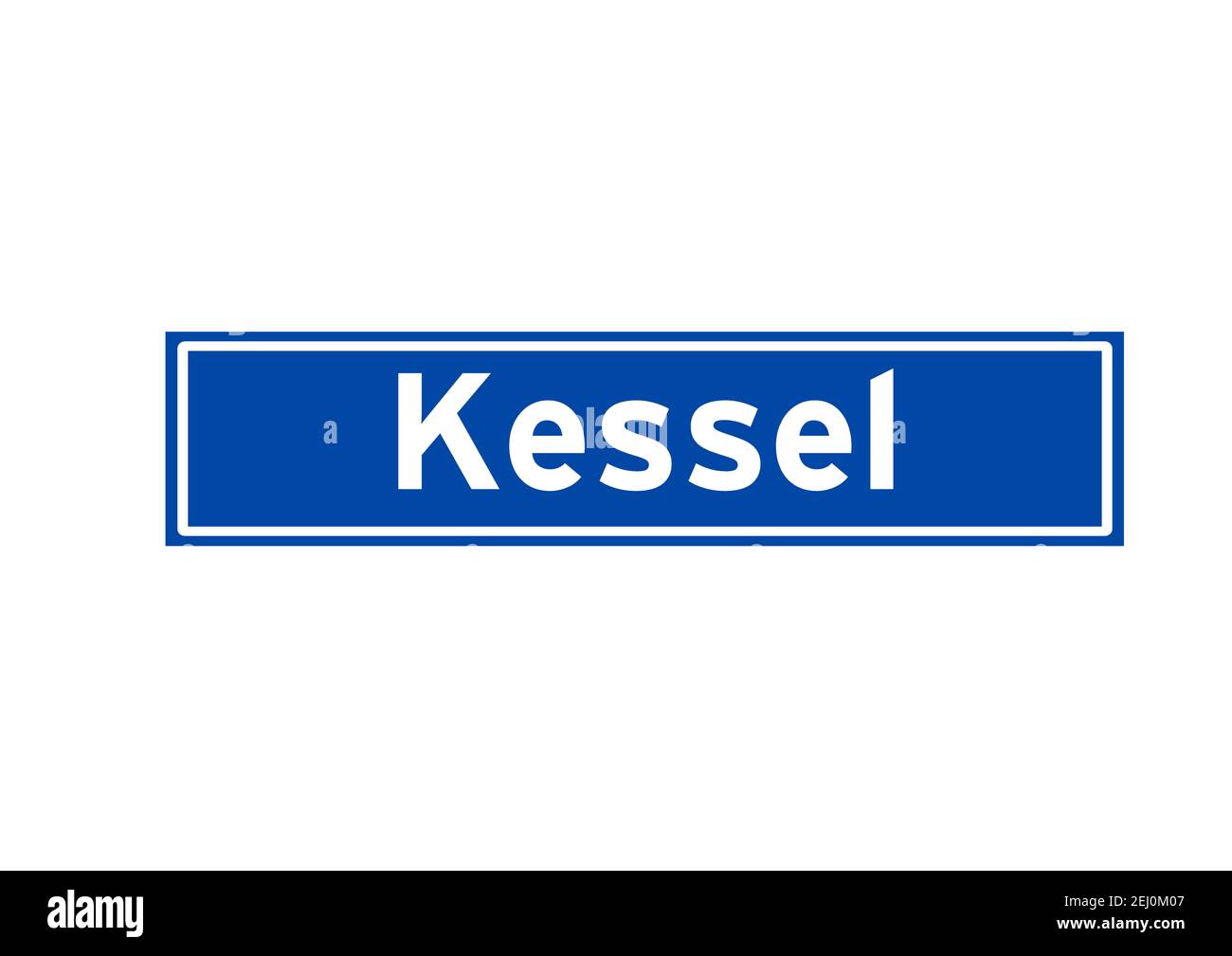 Kessel isolated Dutch place name sign. City sign from the Netherlands ...