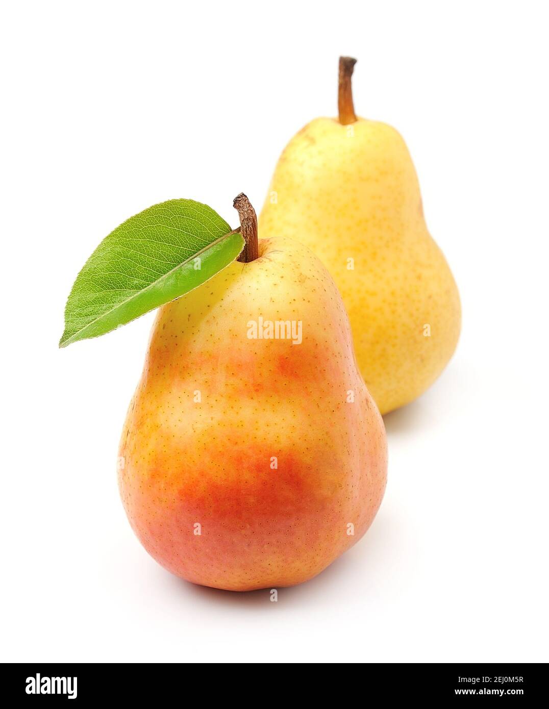 Sweet pears fruits closeup on white background Stock Photo - Alamy