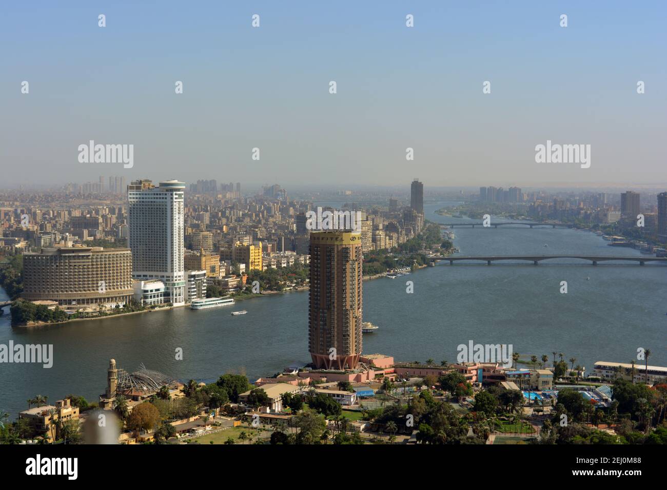 Aerial view of Cairo Egypt cityscape , panoramic view of Cairo and ...