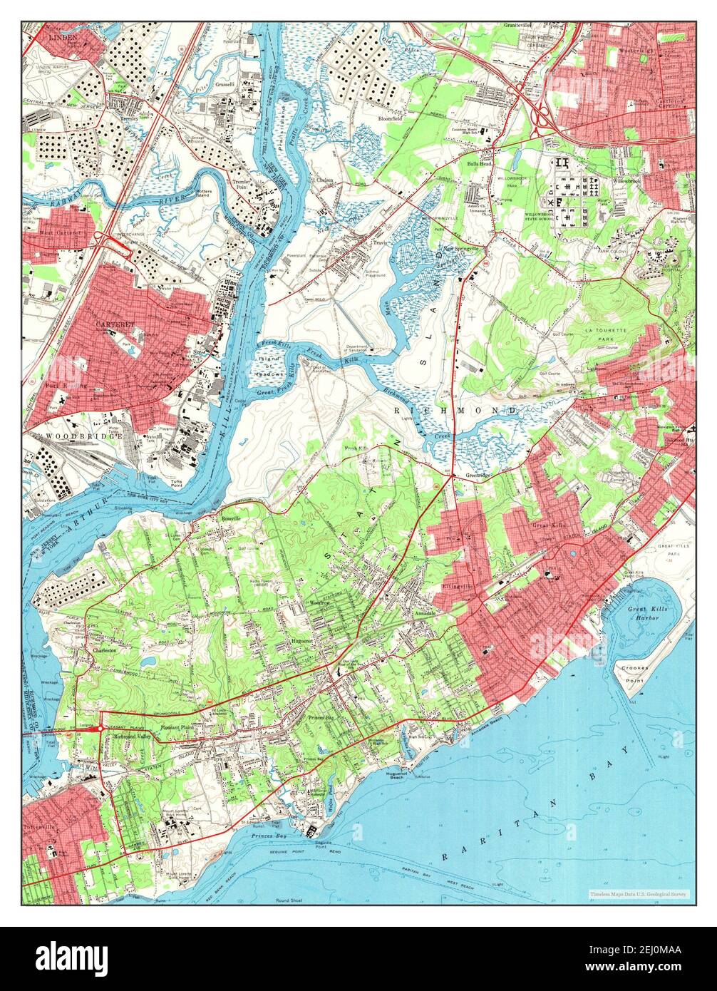 Arthur Kill, New York, map 1966, 1:24000, United States of America by ...
