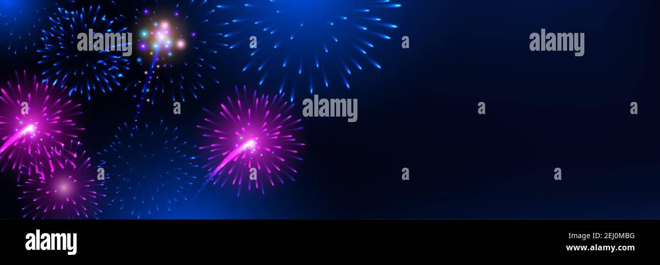 VECTOR eps 10. For New Year design Firewok all light effects, stars ...
