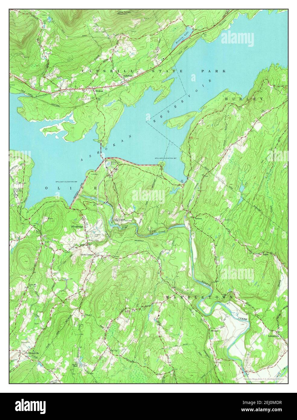 Ashokan, New York, map 1964, 1:24000, United States of America by ...