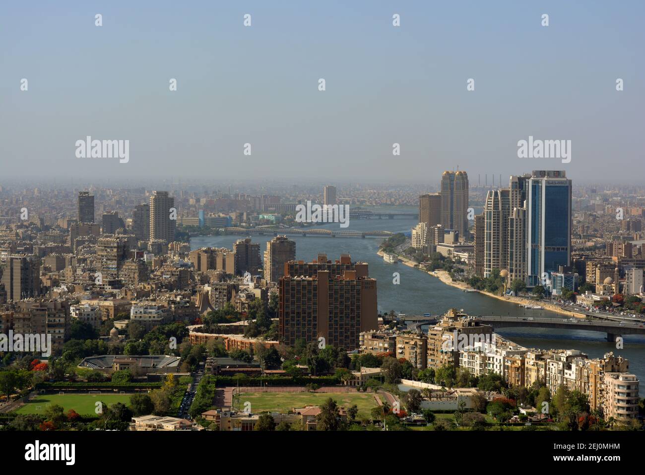Aerial view of Cairo Egypt cityscape , panoramic view of Cairo and ...