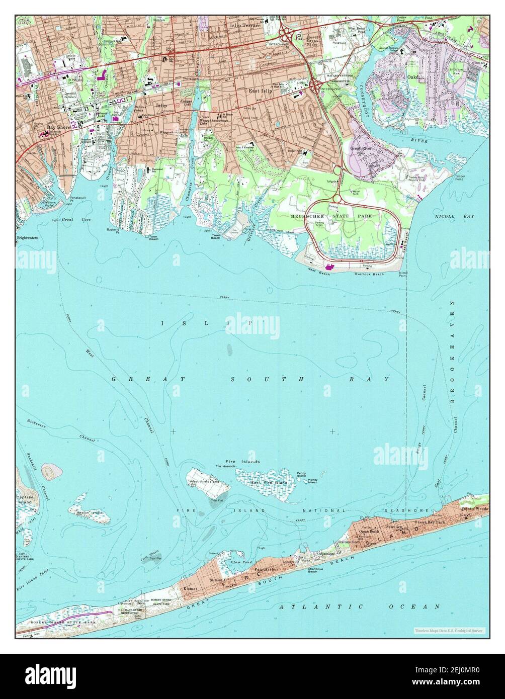 Bay Shore East, New York, map 1967, 1:24000, United States of America ...