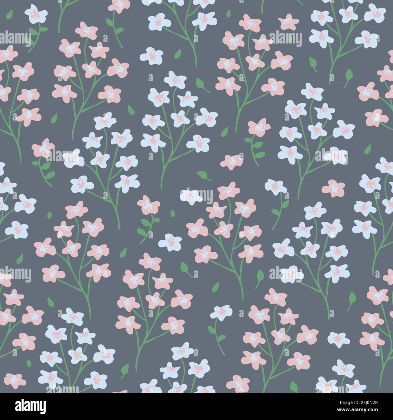 Seamless vector pattern botanical Stock Vector Images - Alamy