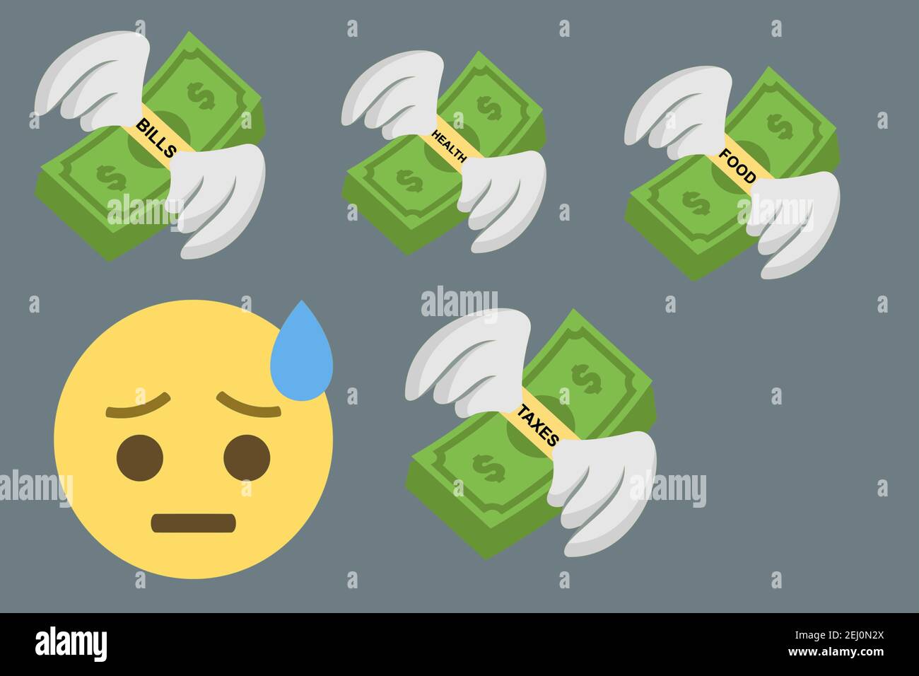 Money financial problems Stock Vector Images - Alamy