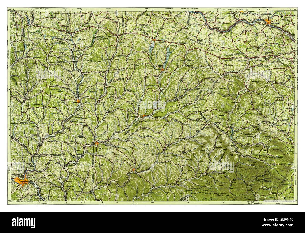 Binghamton new york map hi-res stock photography and images - Alamy