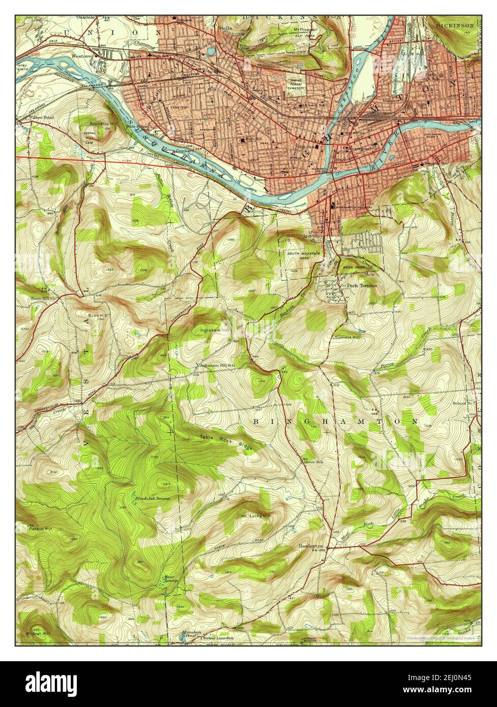 Binghamton map Cut Out Stock Images & Pictures - Alamy