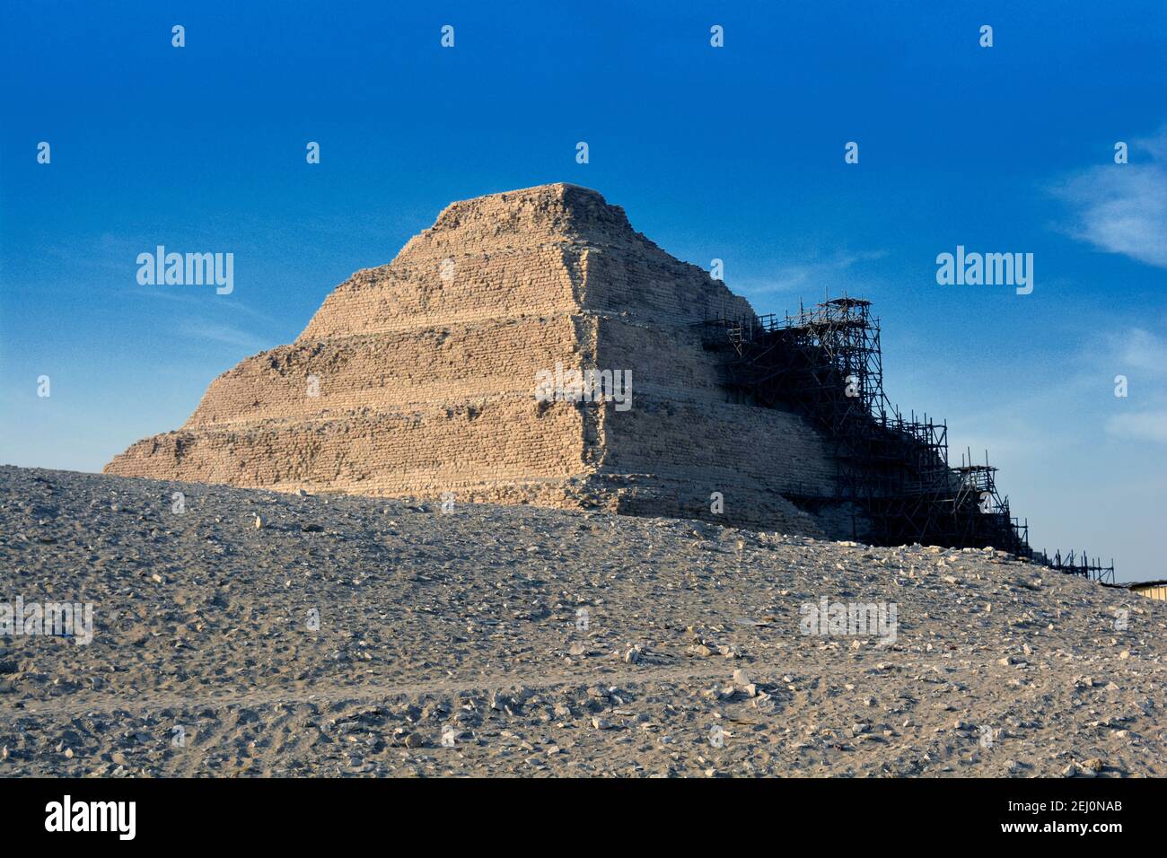 The step Pyramid of Djoser or Zoser in the Saqqara necropolis in Giza ...