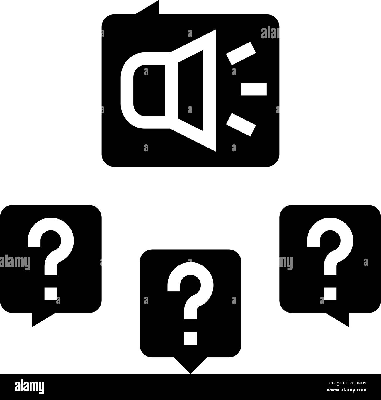 responses to media inquiries glyph icon vector illustration Stock ...