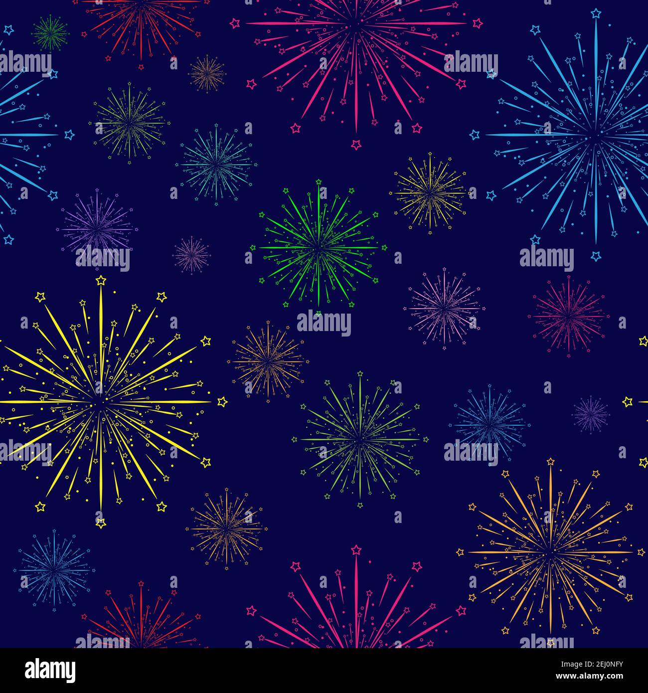 Colored fireworks. Seamless background with colorful fireworks for ...