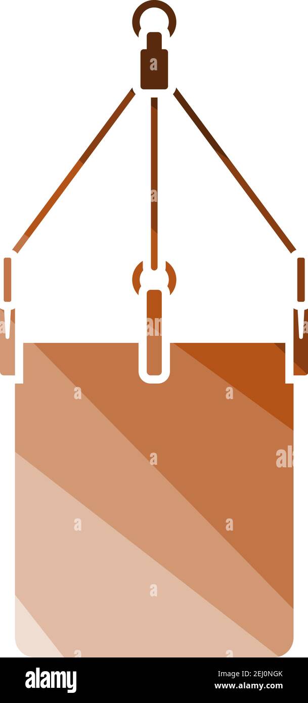 Alpinist Bucket Icon. Flat Color Ladder Design. Vector Illustration ...