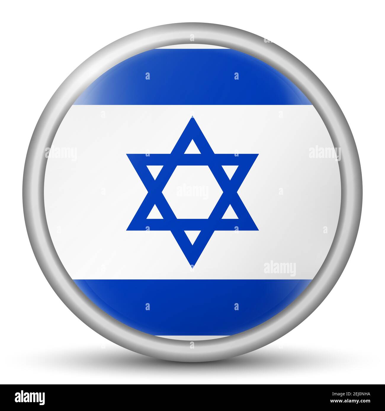 Glass light ball with flag of Israel. Round sphere, template icon ...