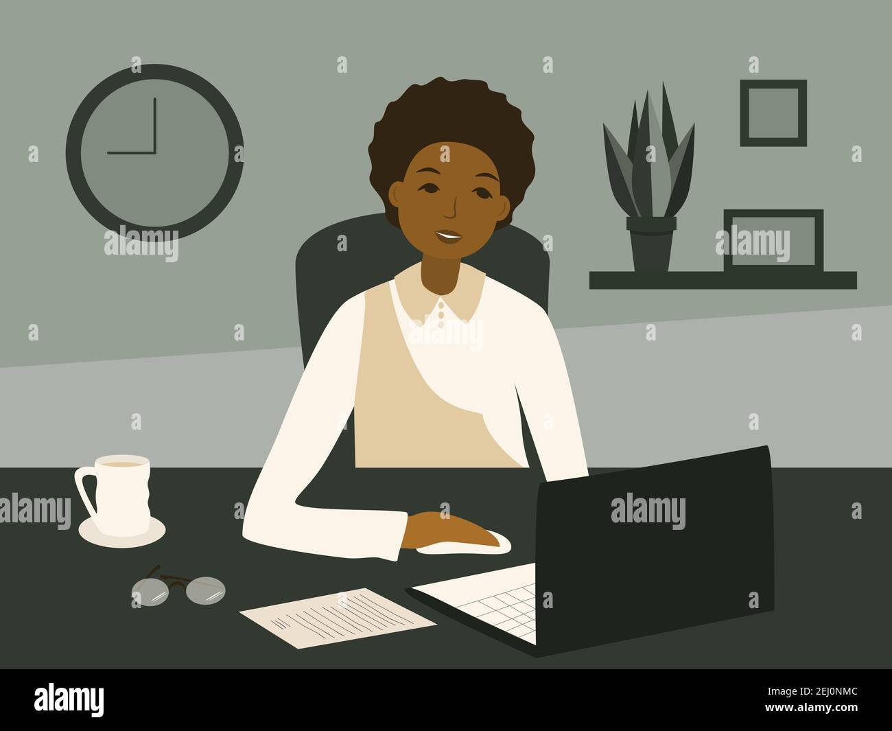 Freelance work concept. Woman work at home. Freelancer young woman ...