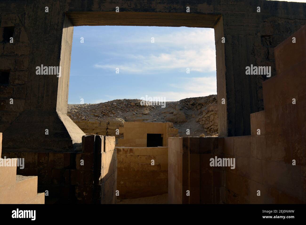 The Mortuary complex of Djoser, The mortuary Temple at the Step Pyramid of Djoser or Zoser in ...