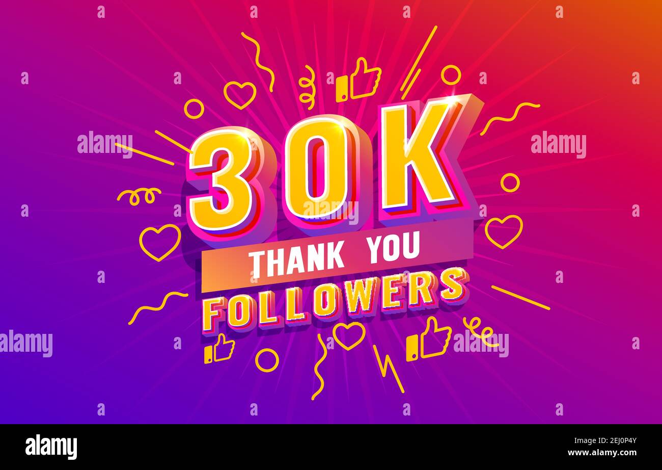 30k followers Stock Vector Images - Alamy