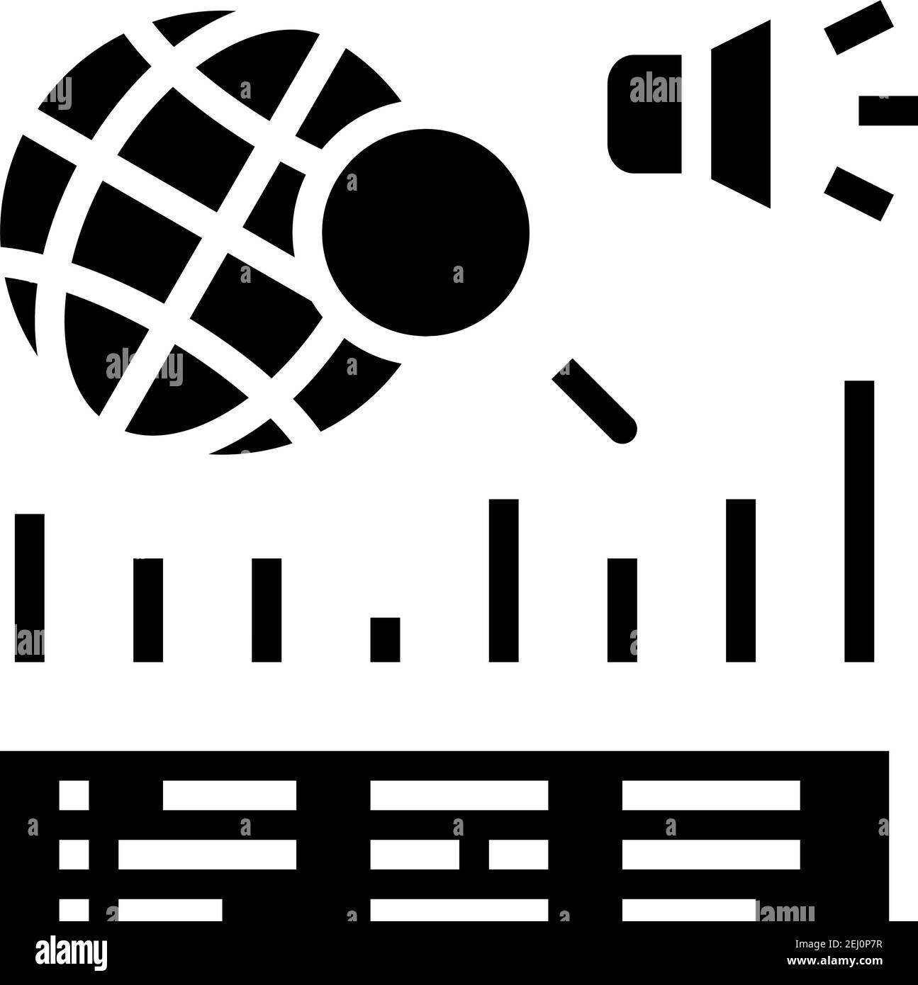 news coverage analysis glyph icon vector illustration Stock Vector ...