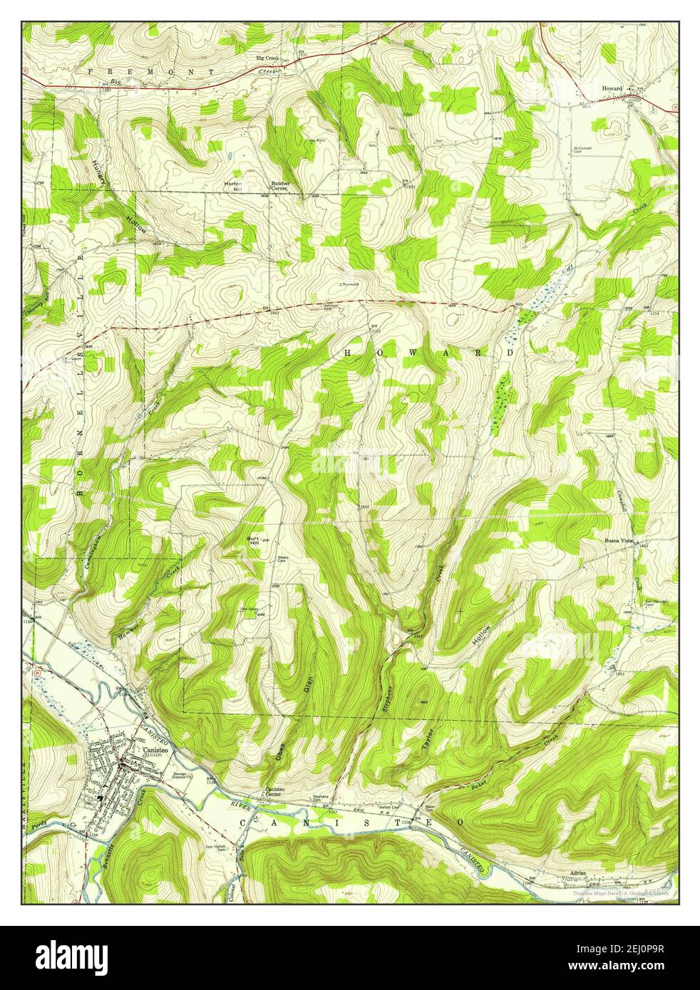 Map of canisteo Cut Out Stock Images & Pictures - Alamy