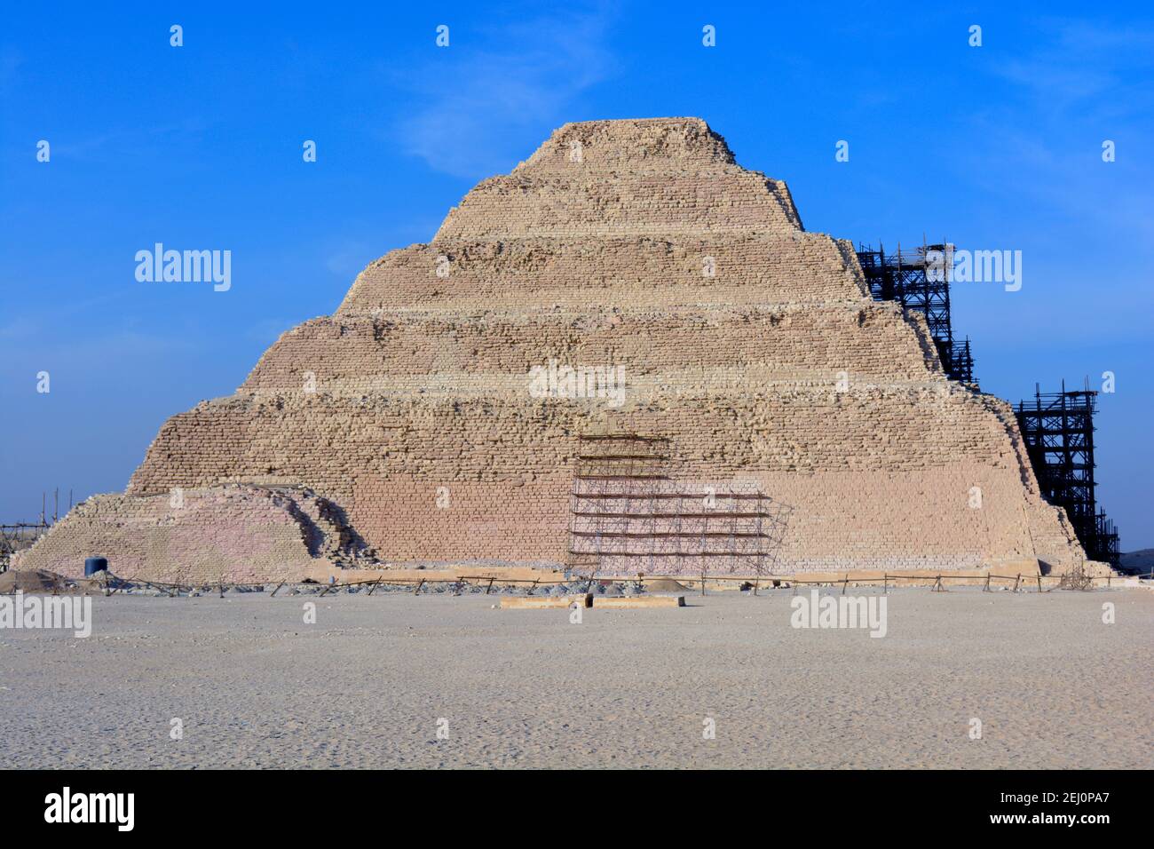The step Pyramid of Djoser or Zoser in the Saqqara necropolis in Giza ...
