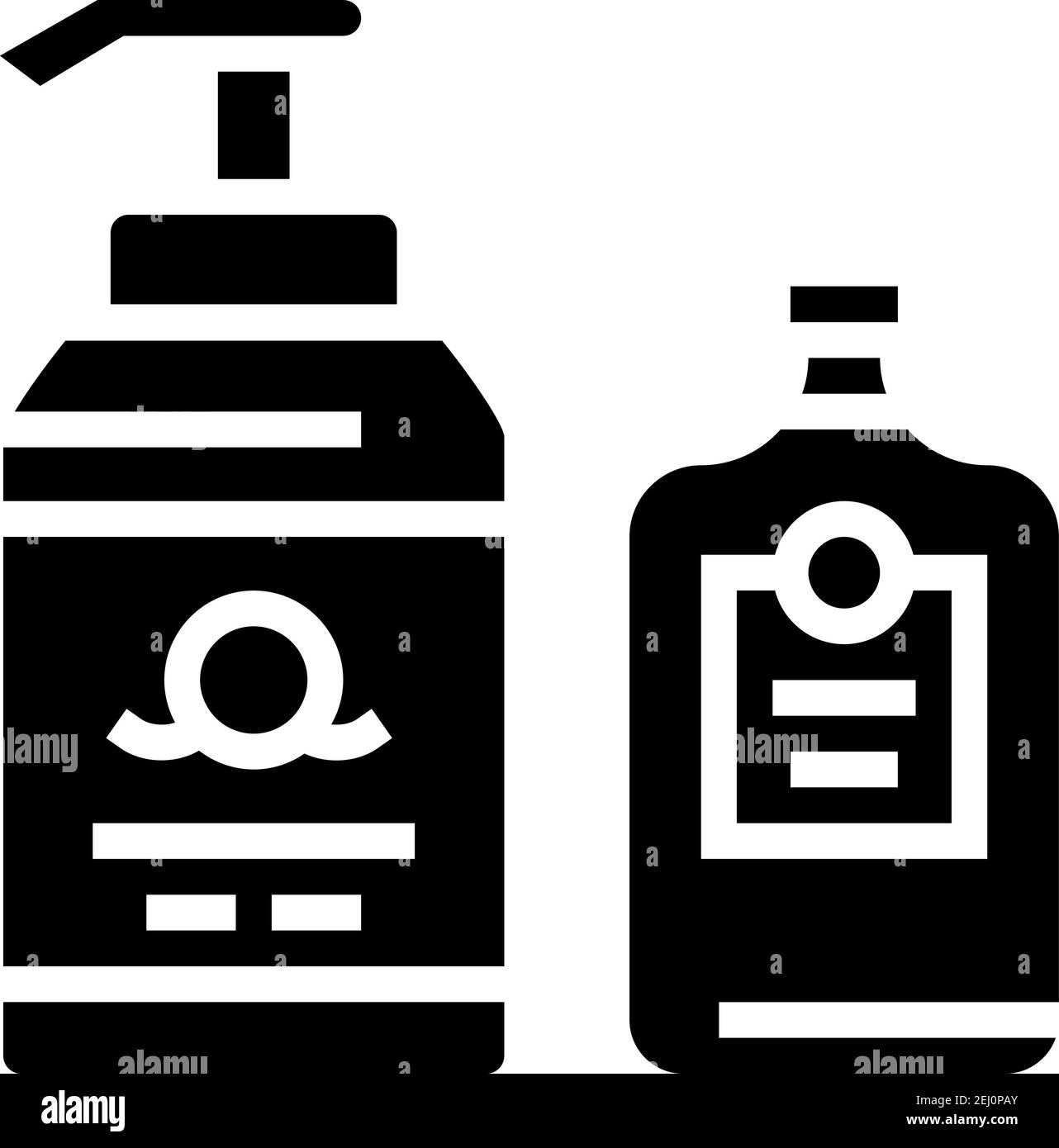 soap and lotion containers glyph icon vector illustration Stock Vector ...