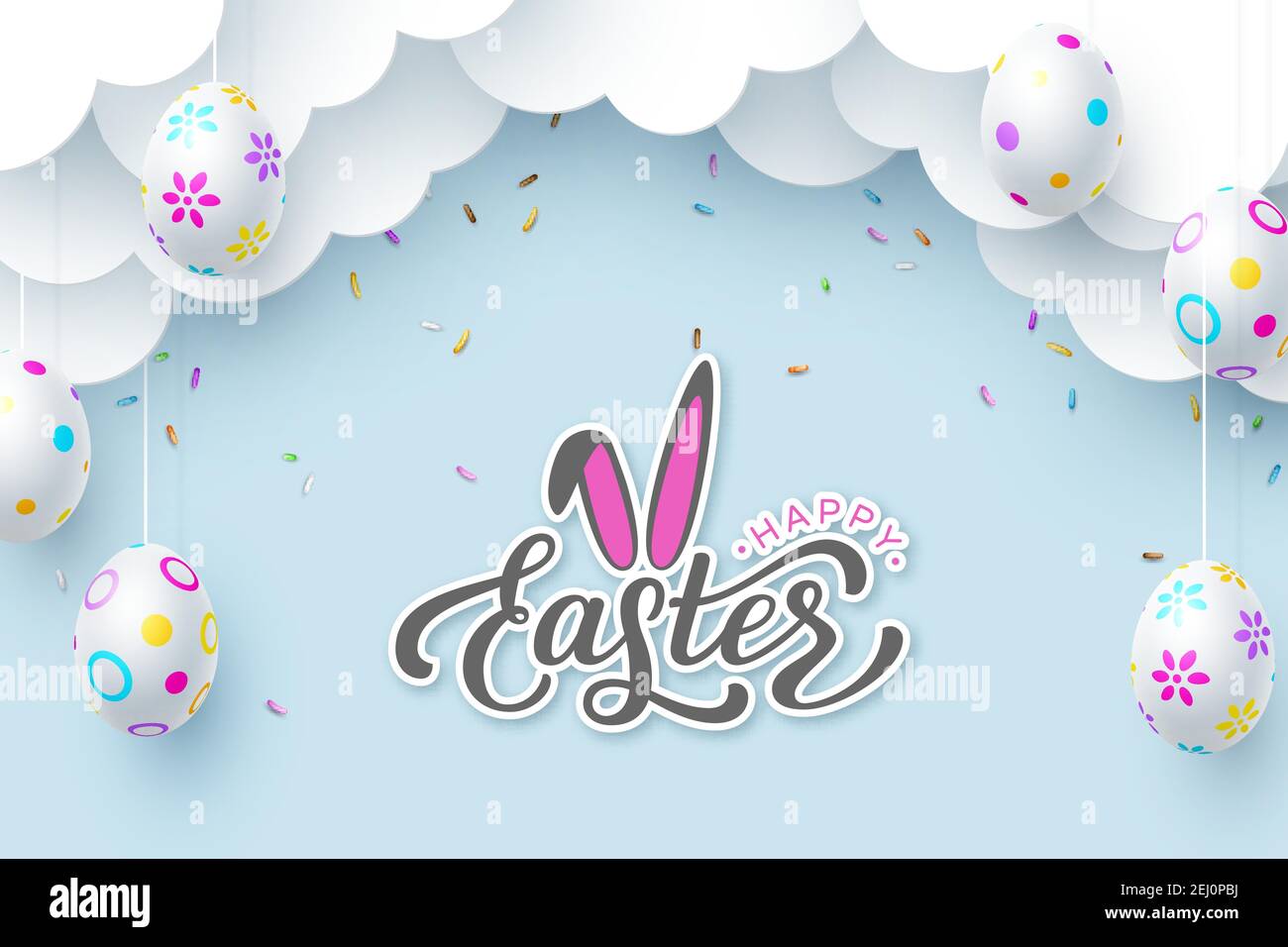 Painted easter eggs paper Stock Vector Images - Alamy