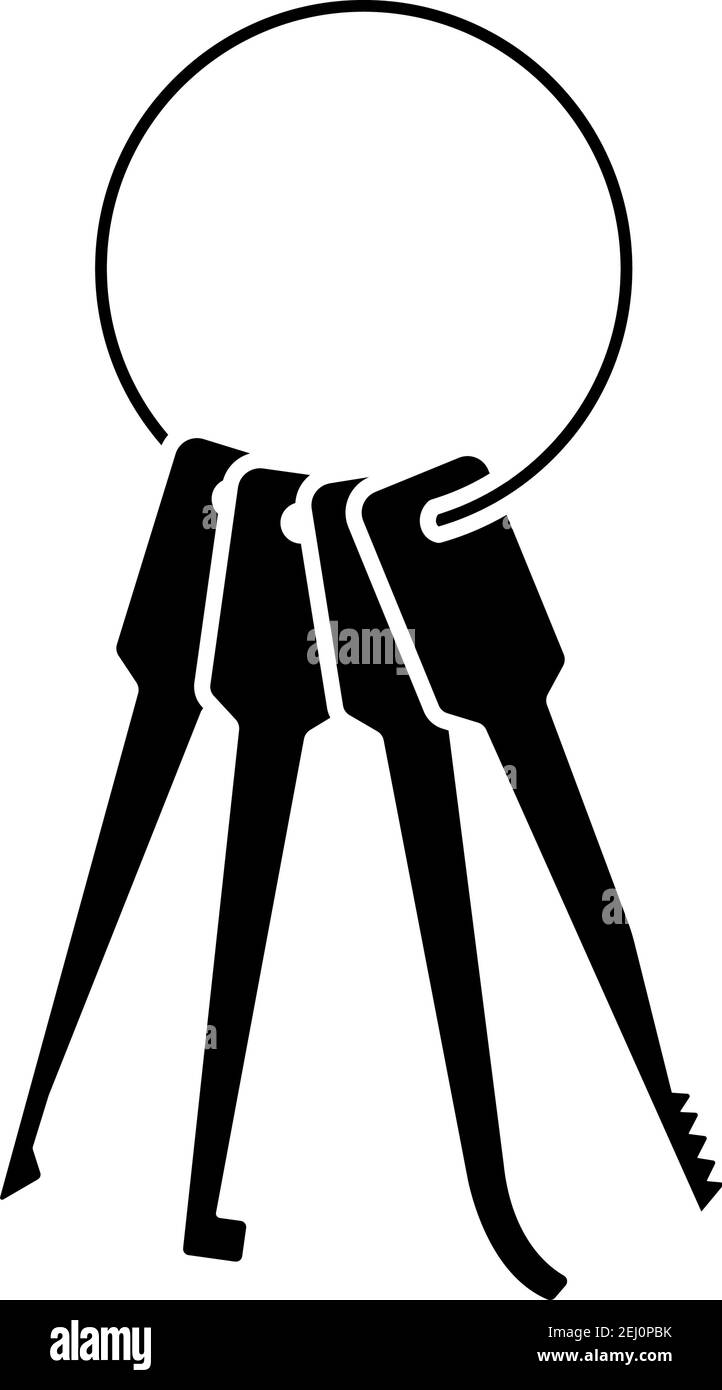 Lockpick Icon. Black Stencil Design. Vector Illustration Stock Vector ...