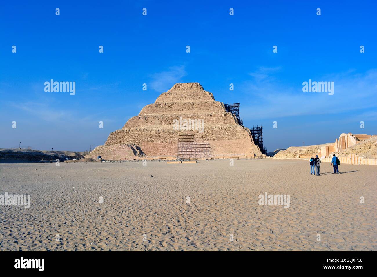 The step Pyramid of Djoser or Zoser in the Saqqara necropolis in Giza ...