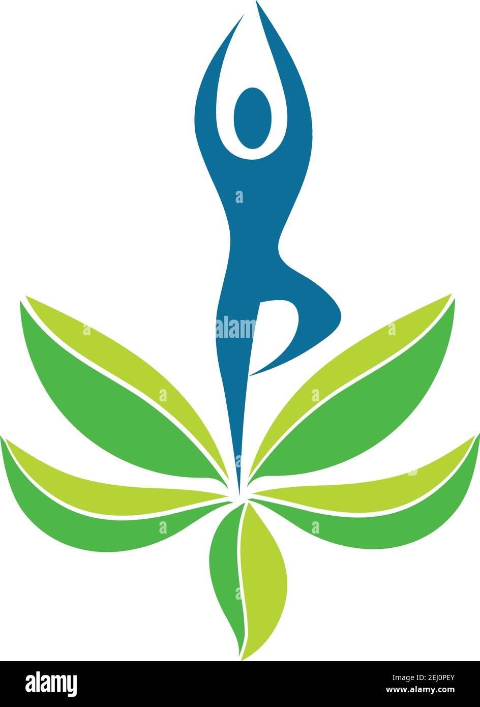 Creative Body Yoga Meditation Wellness icon, stock illustration Stock ...