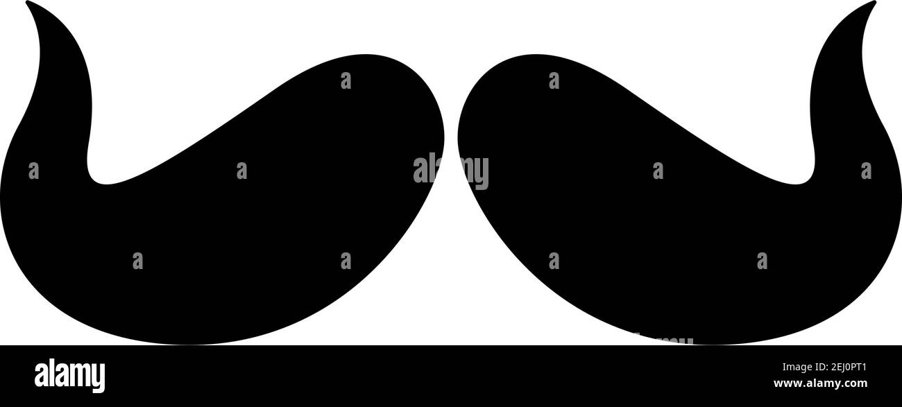 Poirot Mustache Icon. Flat Color Design. Vector Illustration Stock ...