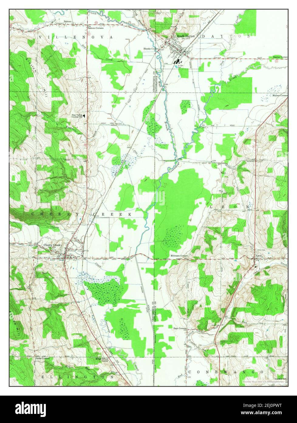 Map of cherry creek hi-res stock photography and images - Alamy