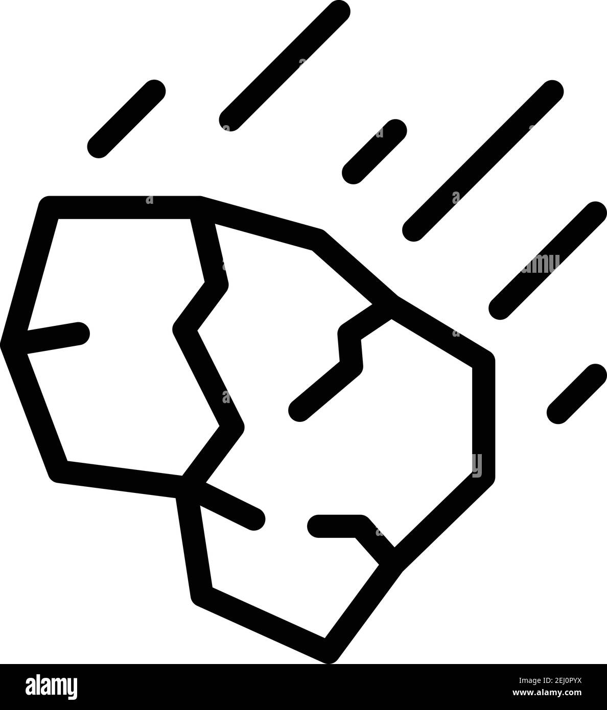 Falling stone icon. Outline falling stone vector icon for web design ...