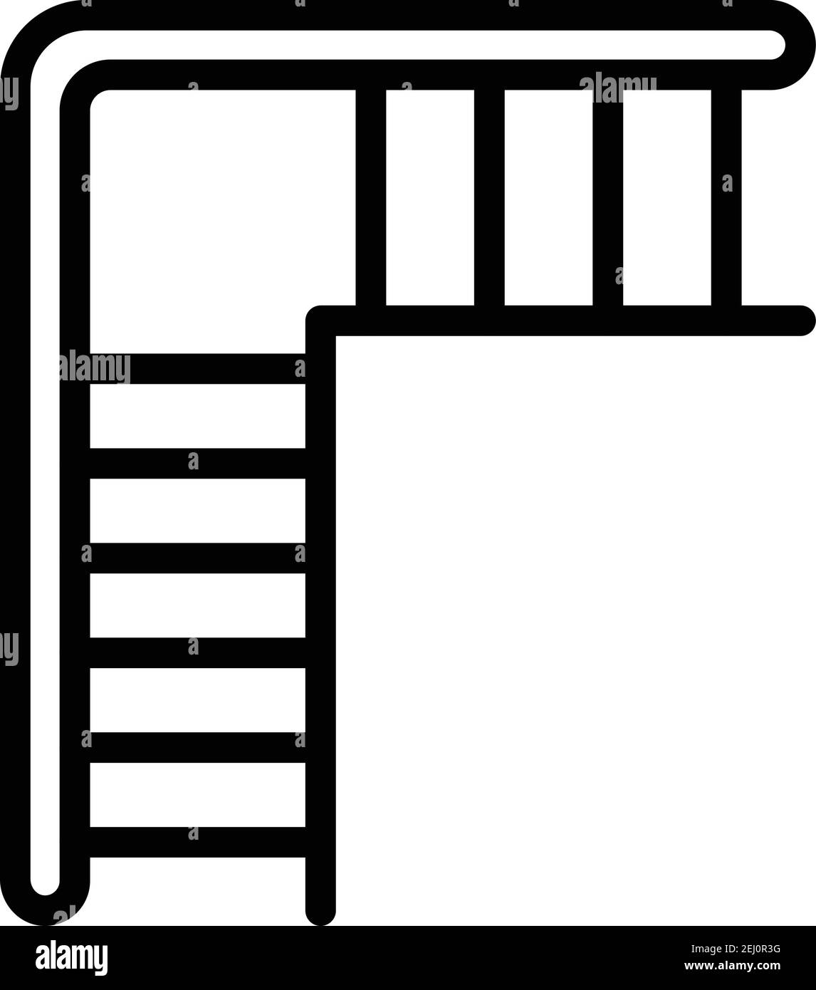 Staircase icon. Outline staircase vector icon for web design isolated ...