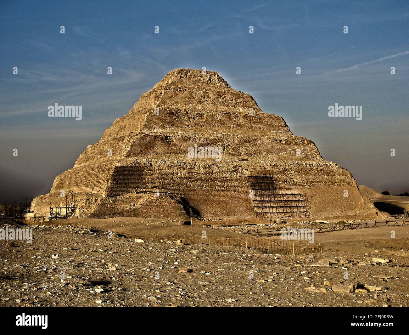 The step Pyramid of Djoser or Zoser in the Saqqara necropolis in Giza ...