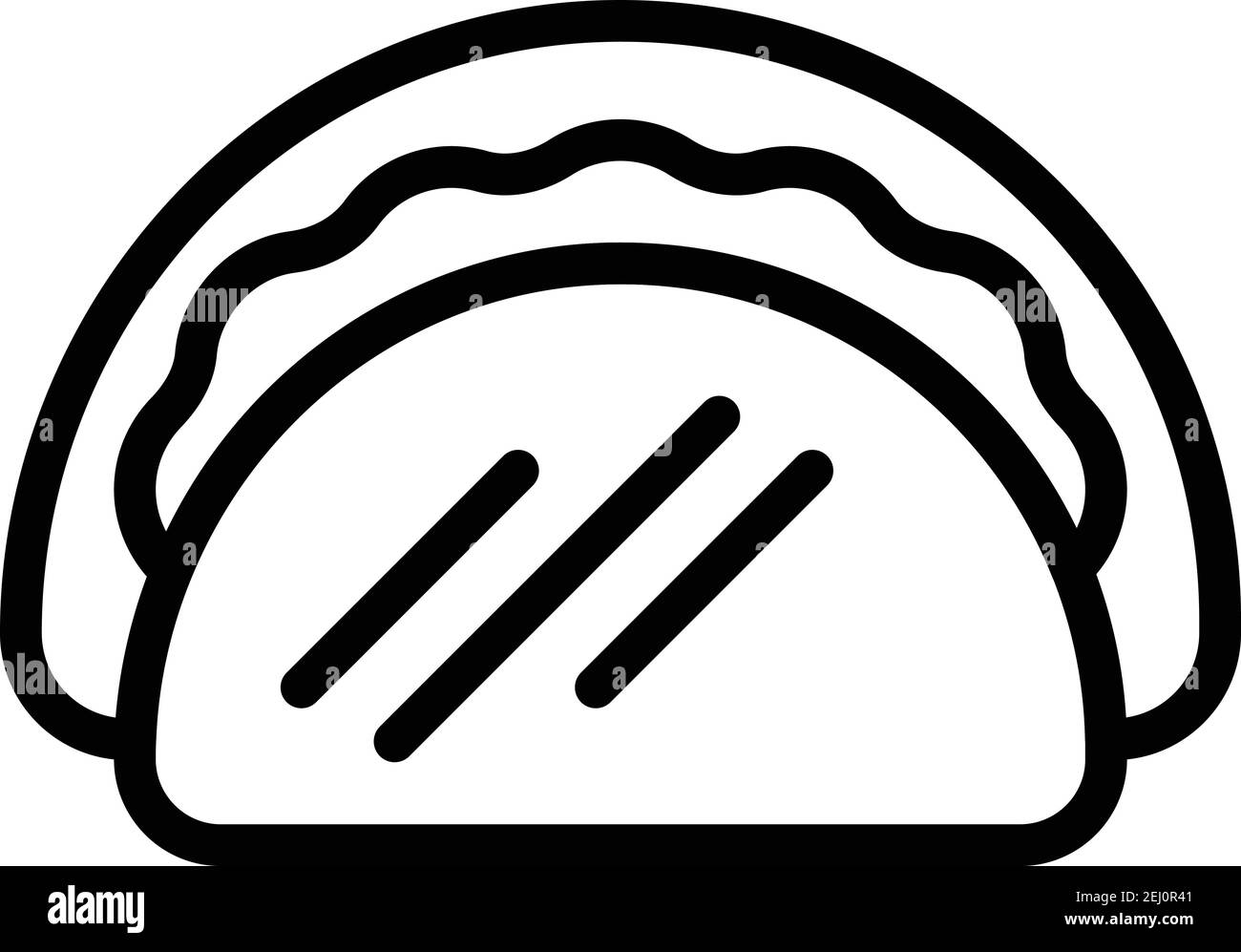 Taco meal icon. Outline taco meal vector icon for web design isolated ...