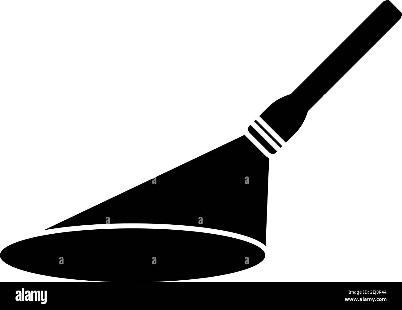 Flashlight Icon. Black Stencil Design. Vector Illustration Stock Vector ...