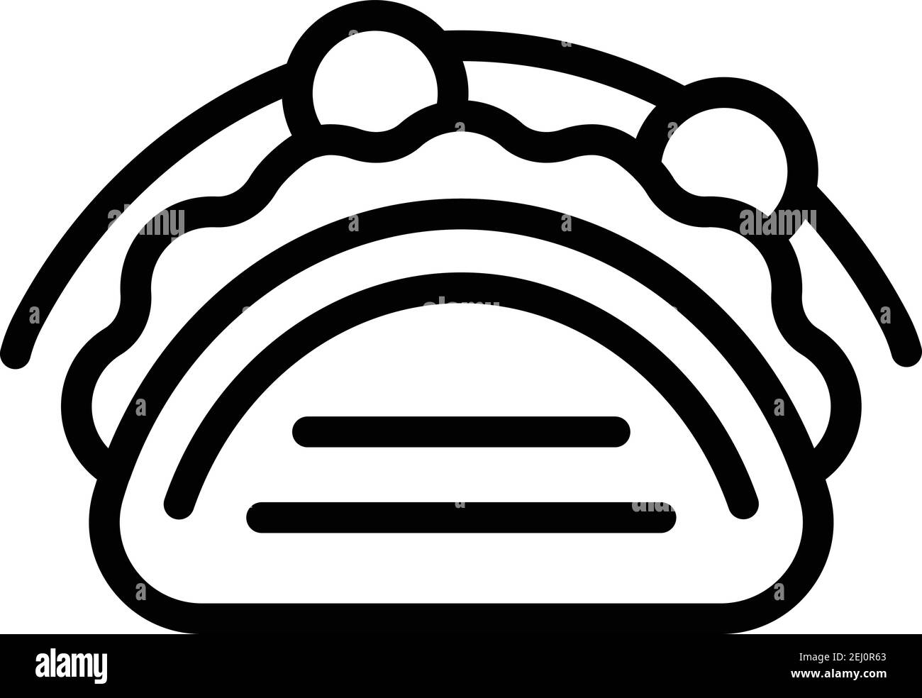 Delicious taco icon. Outline delicious taco vector icon for web design ...