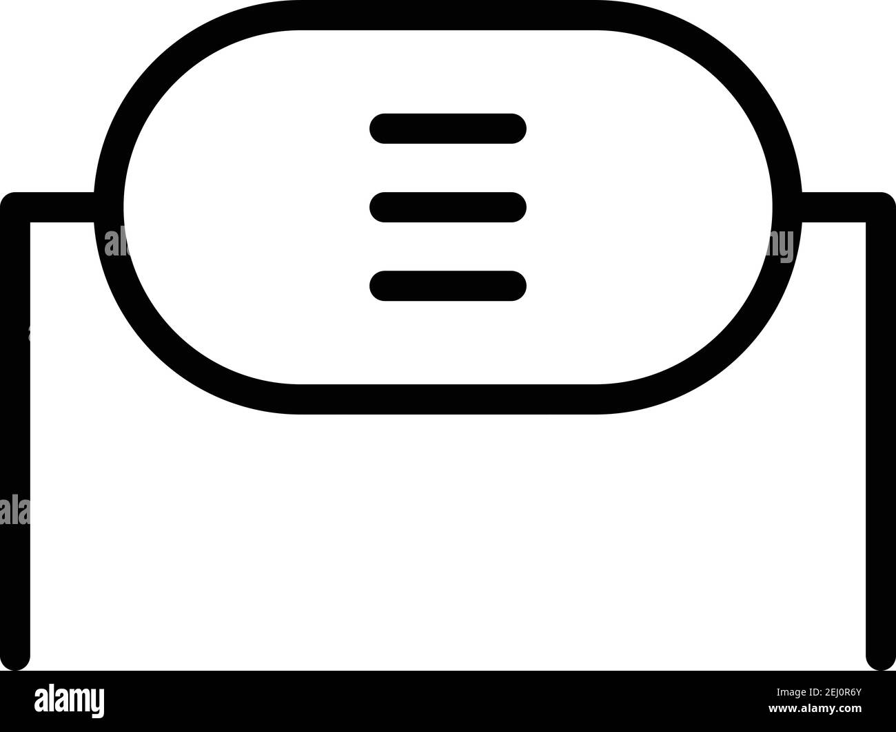 Electrical resistor icon. Outline electrical resistor vector icon for ...